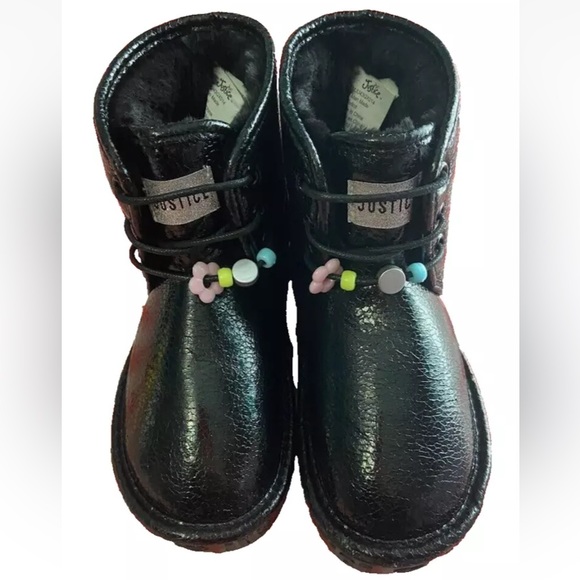 Justice | Shoes | Justice Girls Lace Up Girls Boots I Black Gmg Jus ...
